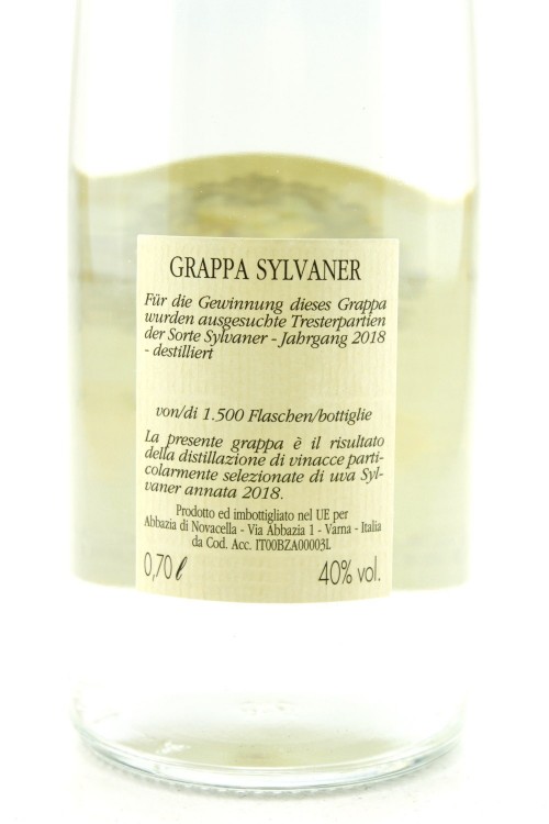 Grappa Sylvaner 40% vol. Novacella Winery | Karadarshop.com