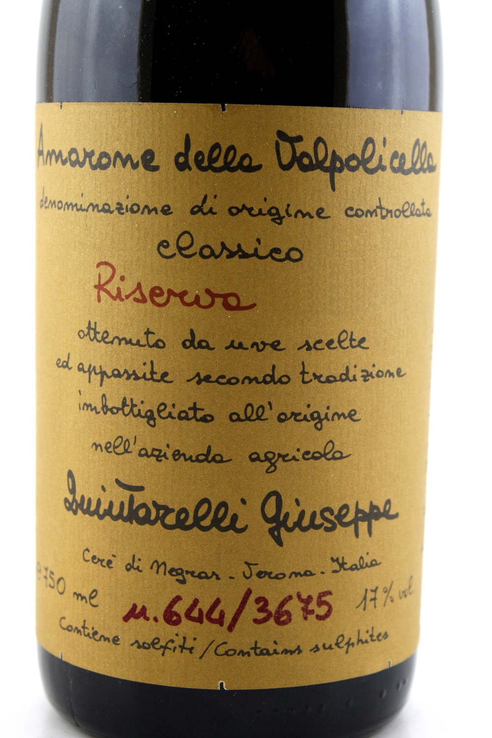 Amarone classico Riserva 2011 - 17% vol. Quintarelli Winery | Karad...