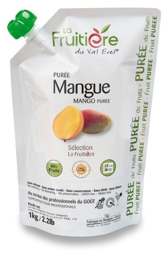 Fruit puree Mango 1 kg La Fruitiere du Val Evel | Karadarshop.com