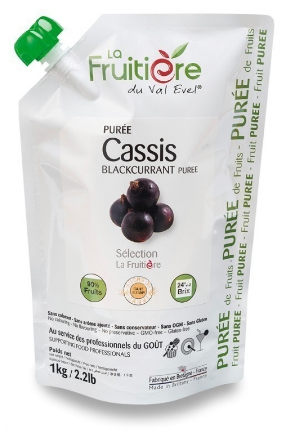 Fruit puree cassis black currant 1 kg La Fruitiere du Val Evel | Ka...