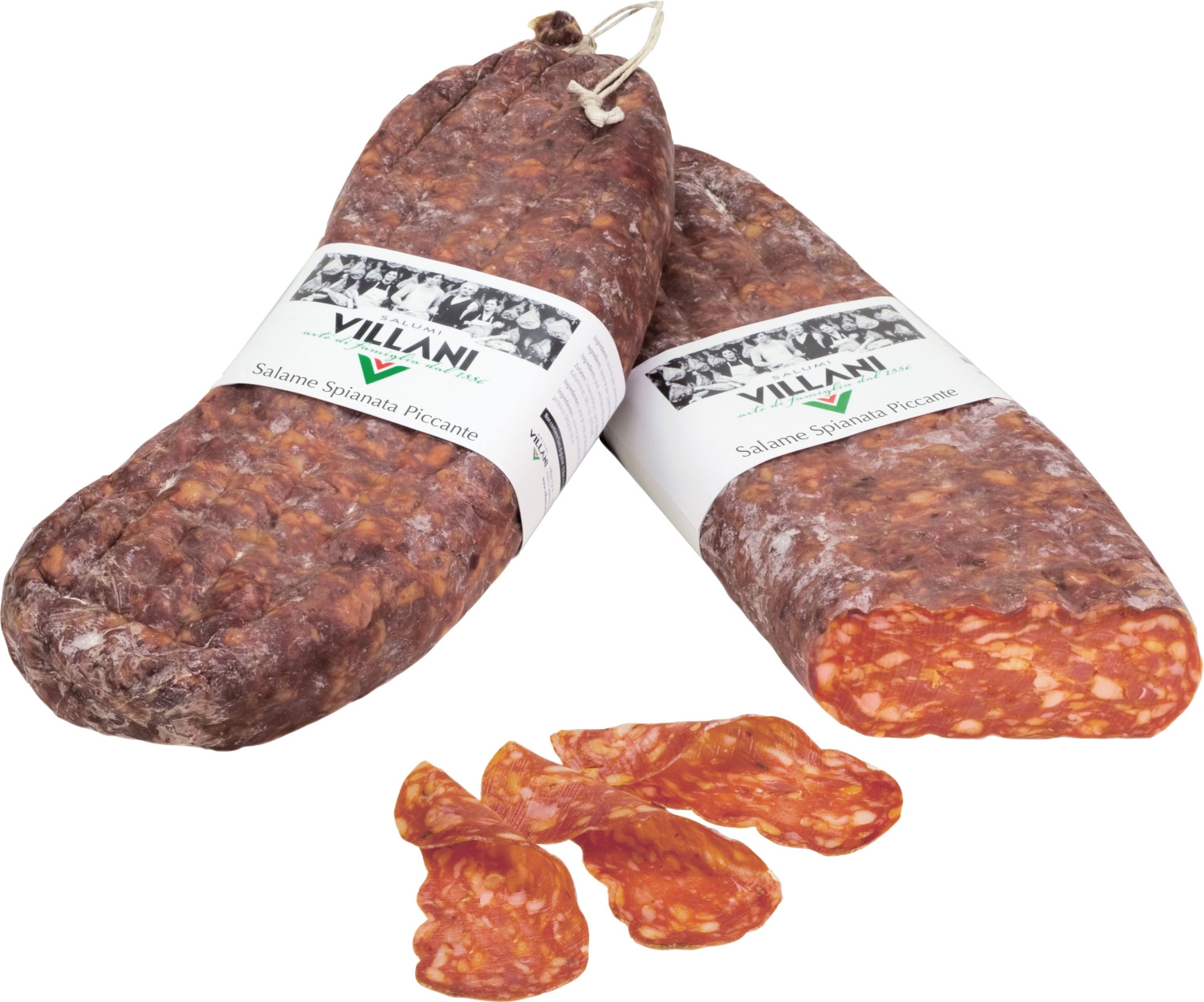Salami Spianata piccante (spicy) ca. 2,2 kg Villani Salumi | Karada...
