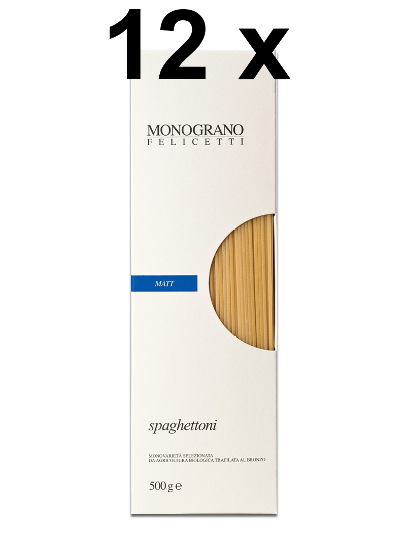 Bio Spaghettoni "Matt" No.107 (12 x 500g) Monograno Felicetti Pasta...
