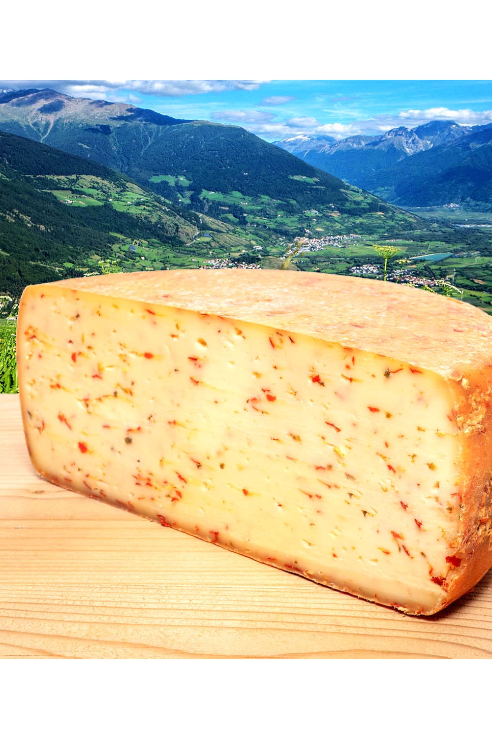 Formaggio al peperoncino forma intera ca. 2 kg Latteria Burgusio