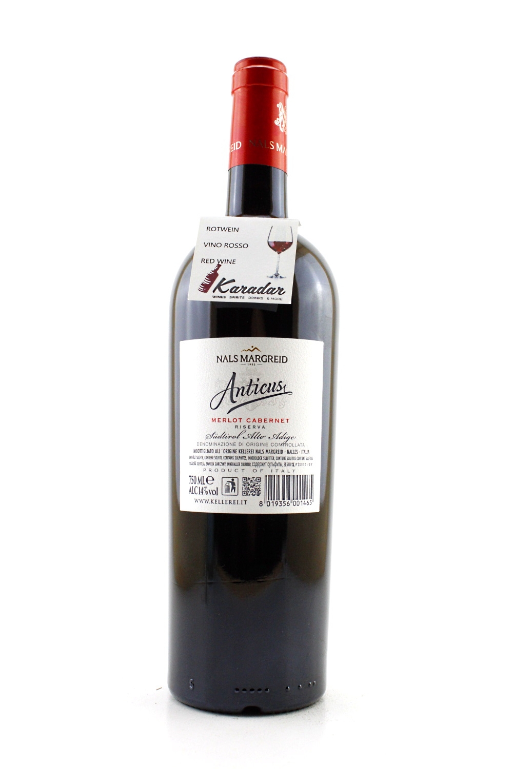 Anticus Merlot Cabernet Riserva 2017/18 - 14% vol. Cantina Nals Mar...