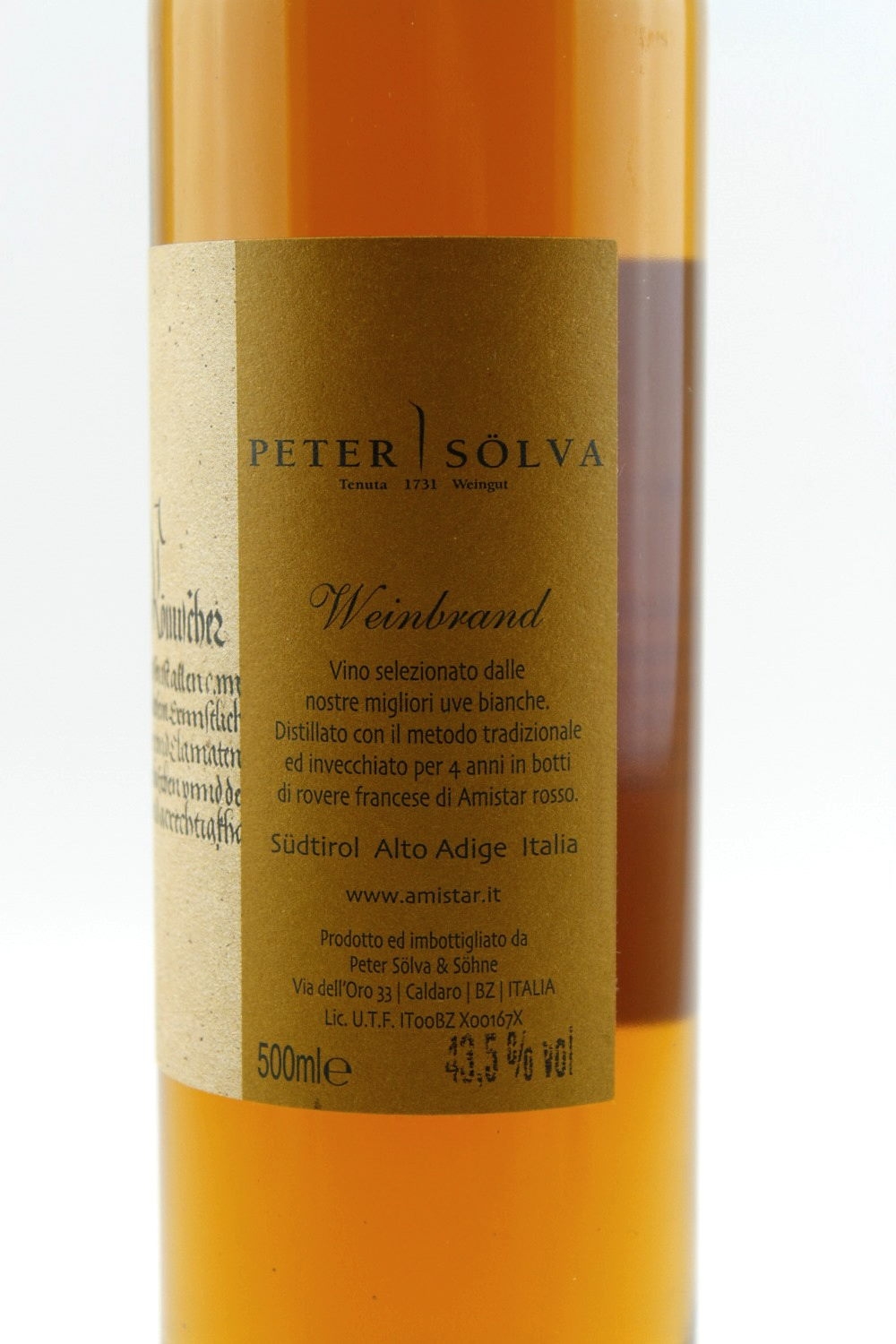 Amistar Brandy 4 Y 42,5% vol. Peter Sölva Distillery | Karadarshop.com