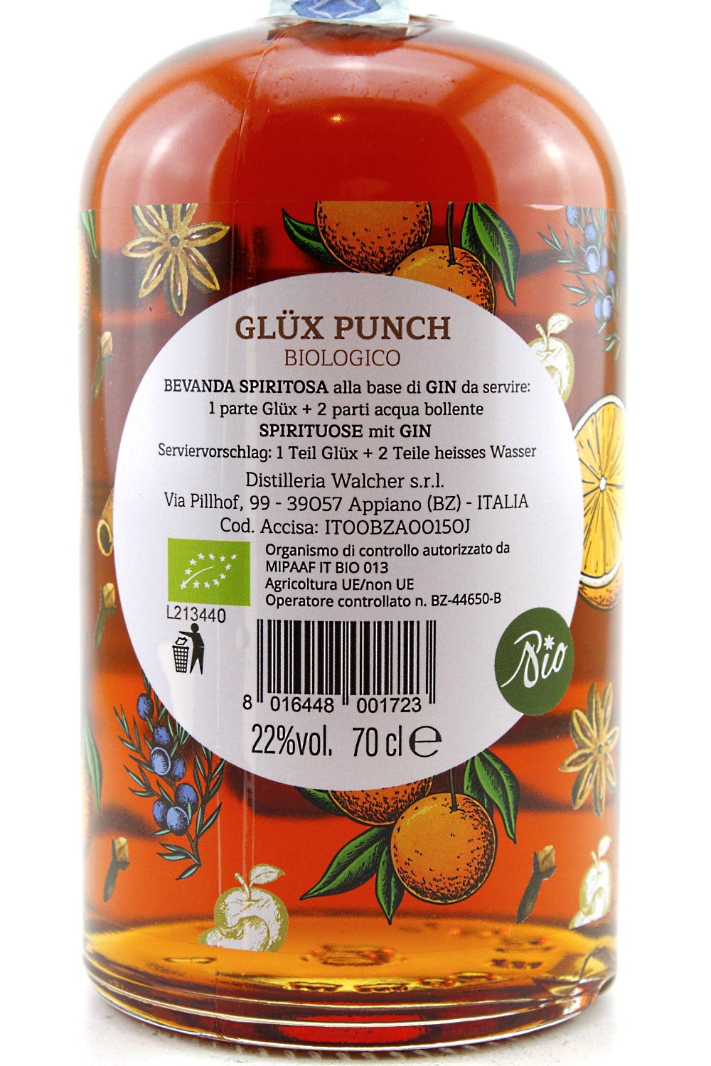 Glüx Bio Punch mit Gin 22% vol. Brennerei Walcher | Karadarshop.com