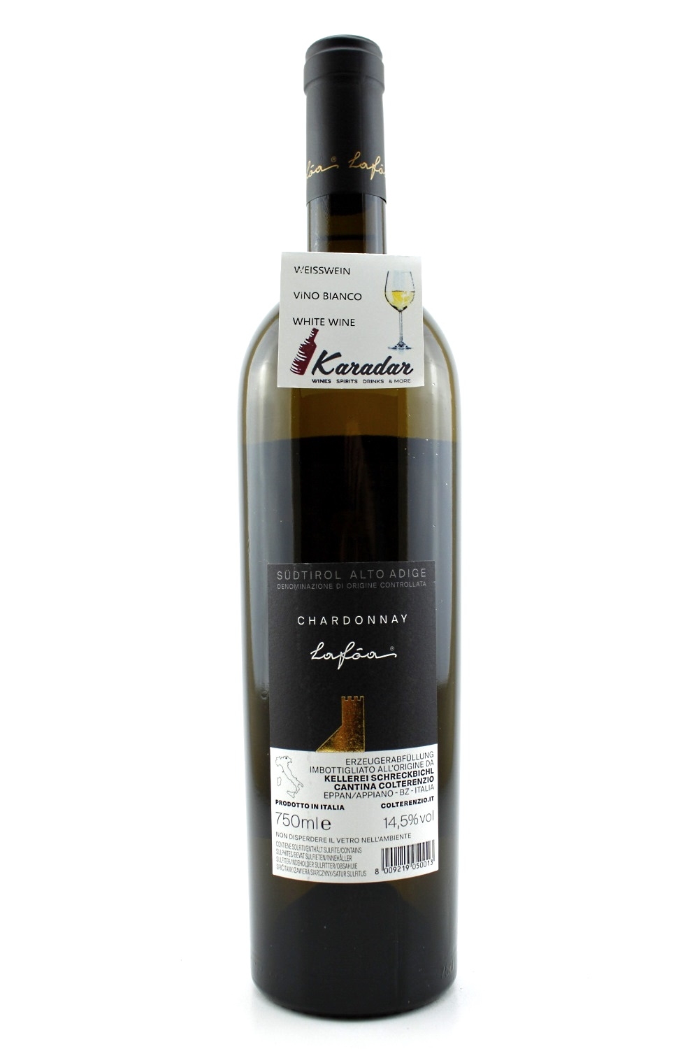 Chardonnay Lafoa 2021/22 - 14% vol. Kellerei Schreckbichl | Karadar...