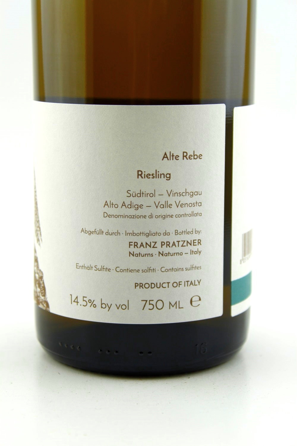 Vinschgau Riesling "Alte Rebe" 2018 - 13% vol. Falkenstein Winery