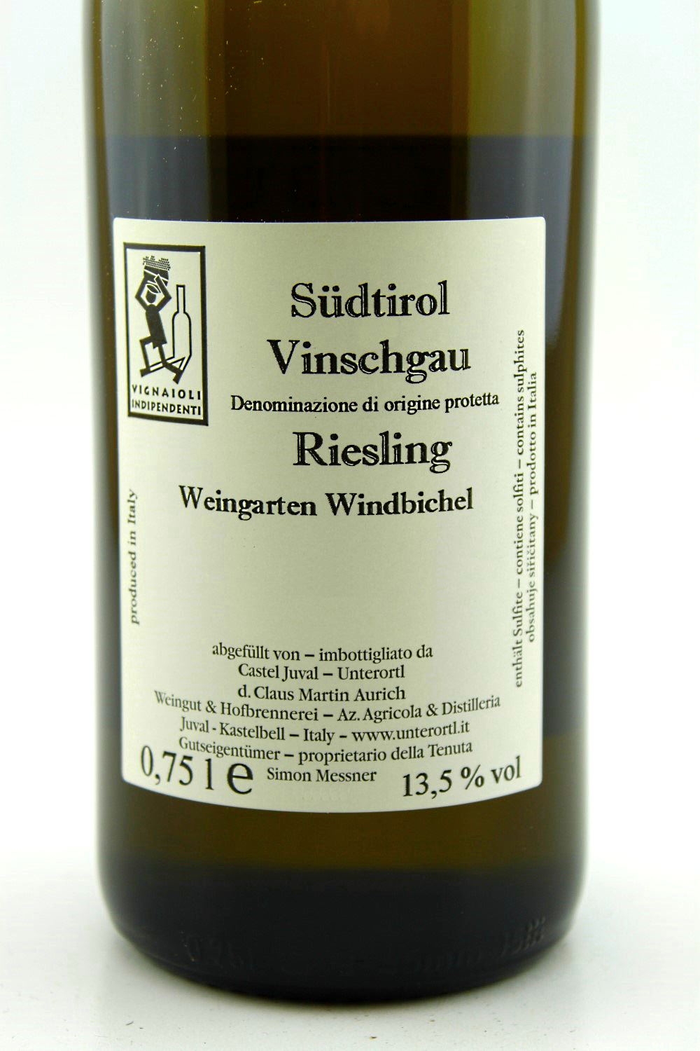 Vinschgau Riesling Vigna Windbichel Val Venosta 2020 - 13,5% vol. U...