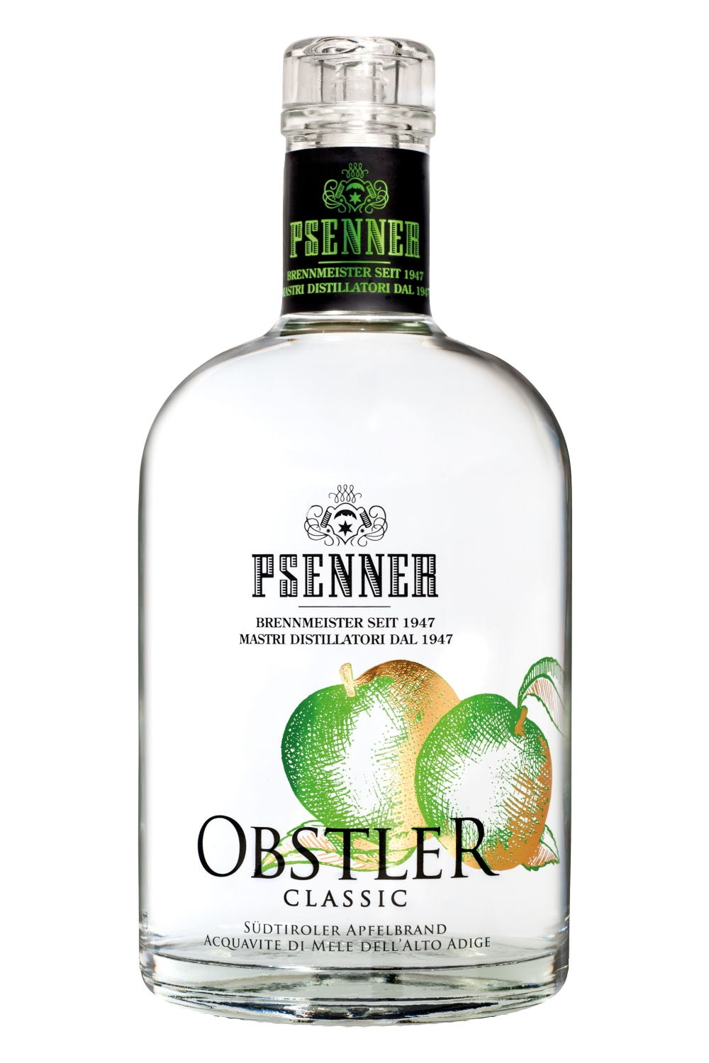 Obstler classic apple spirit from South Tyrol 40% vol. Psenner L. D...