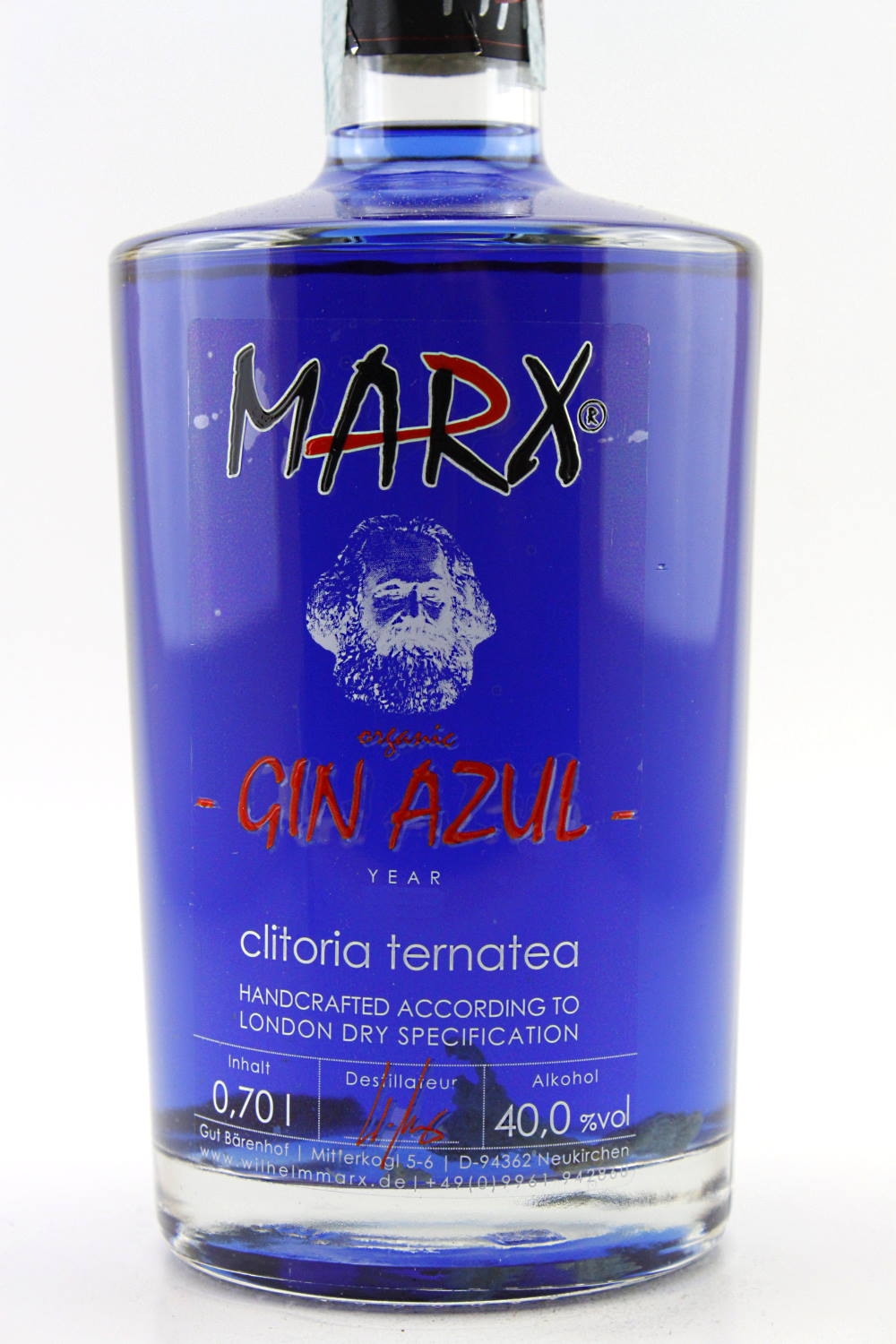 Marx organic Gin Azul 40% vol. Wilhelm Marx | Karadarshop.com