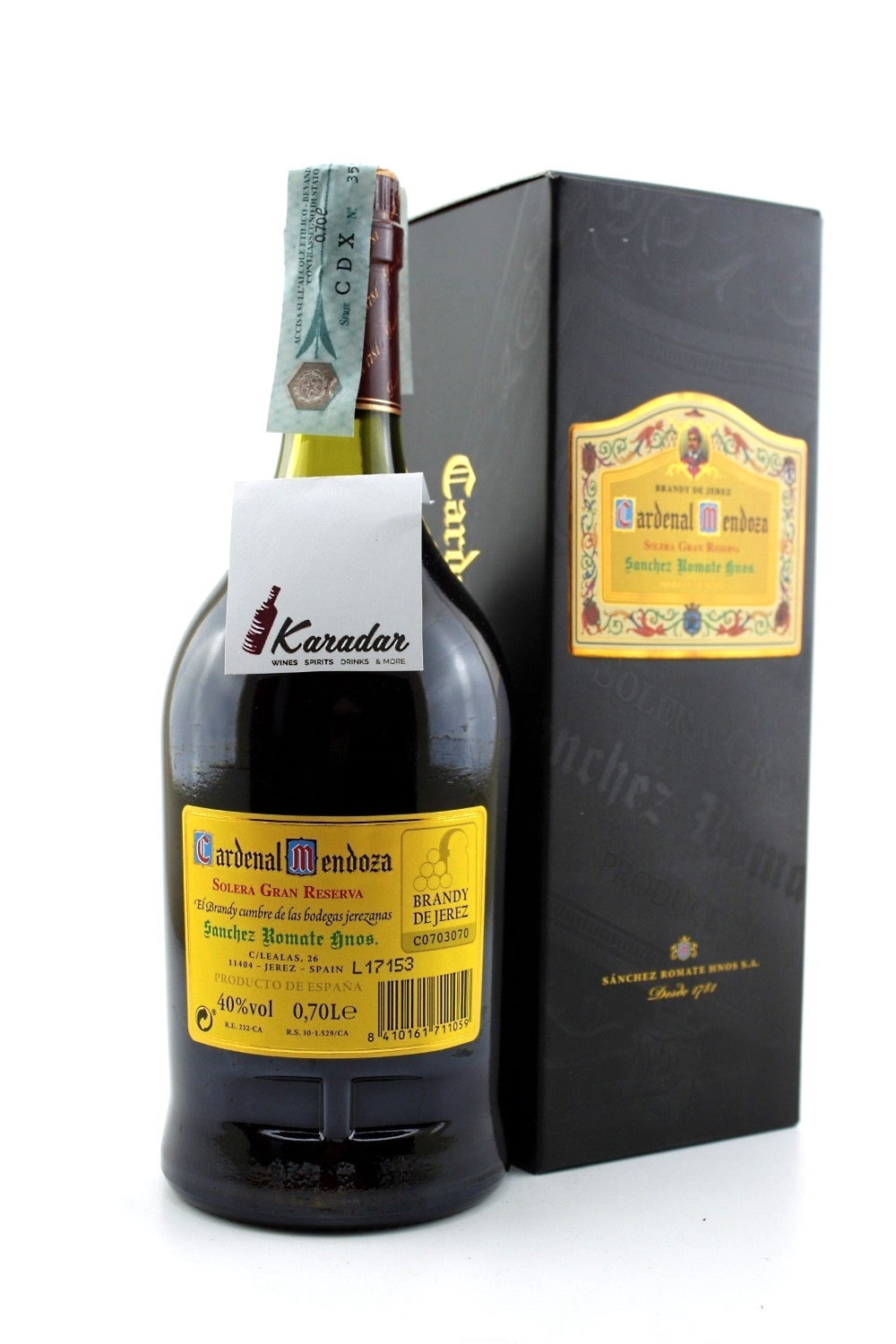 Cardenal Mendoza Solera Gran Reserva 40% vol. Brandy | Karadarshop.com