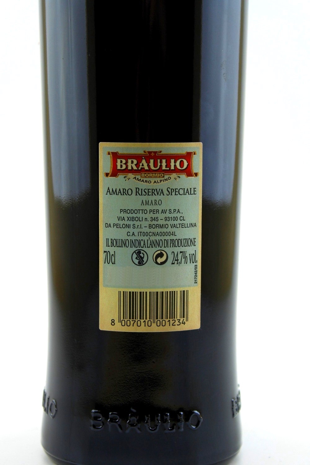 Amaro Braulio Riserva speciale millesimata 2017 - 24,7% vol. Aperit...