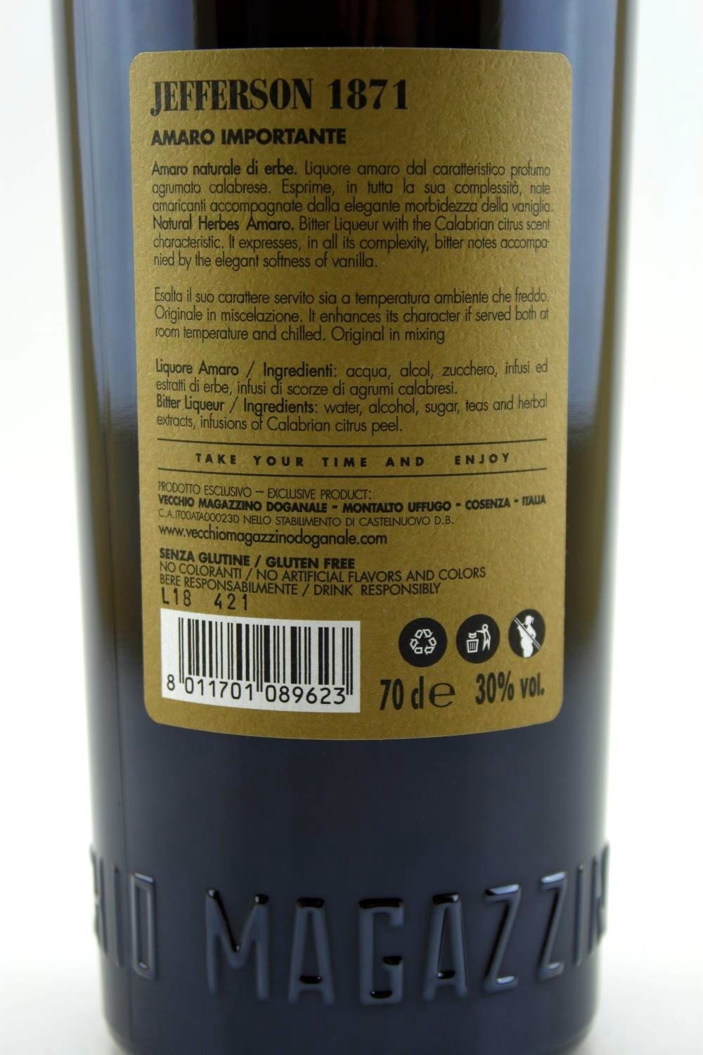 Jefferson Amaro Importante Vecchio Magazzino Doganale 30% vol. Aper...