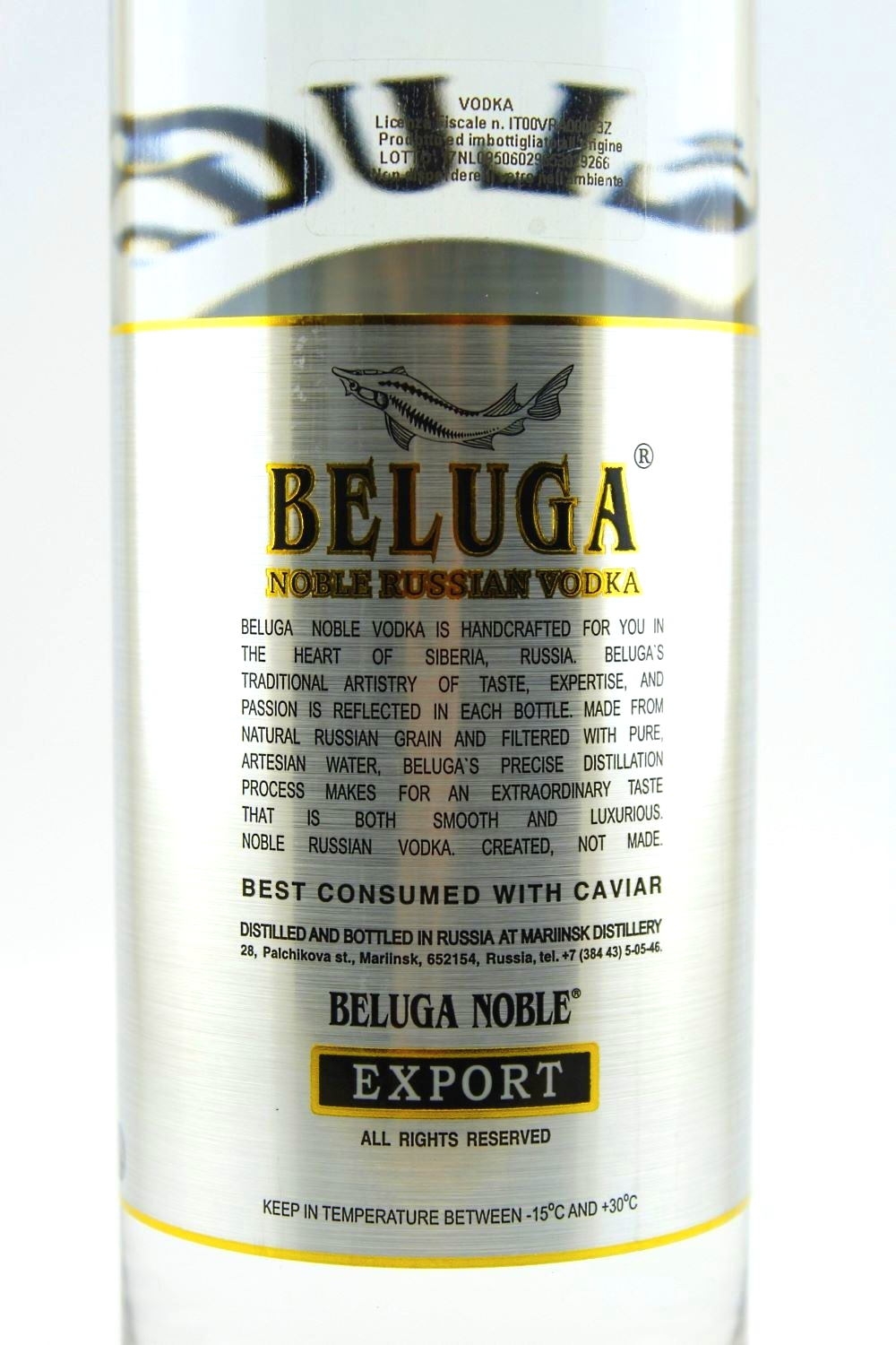 Vodka Beluga Silver 40% vol. Vodka | Karadarshop.com