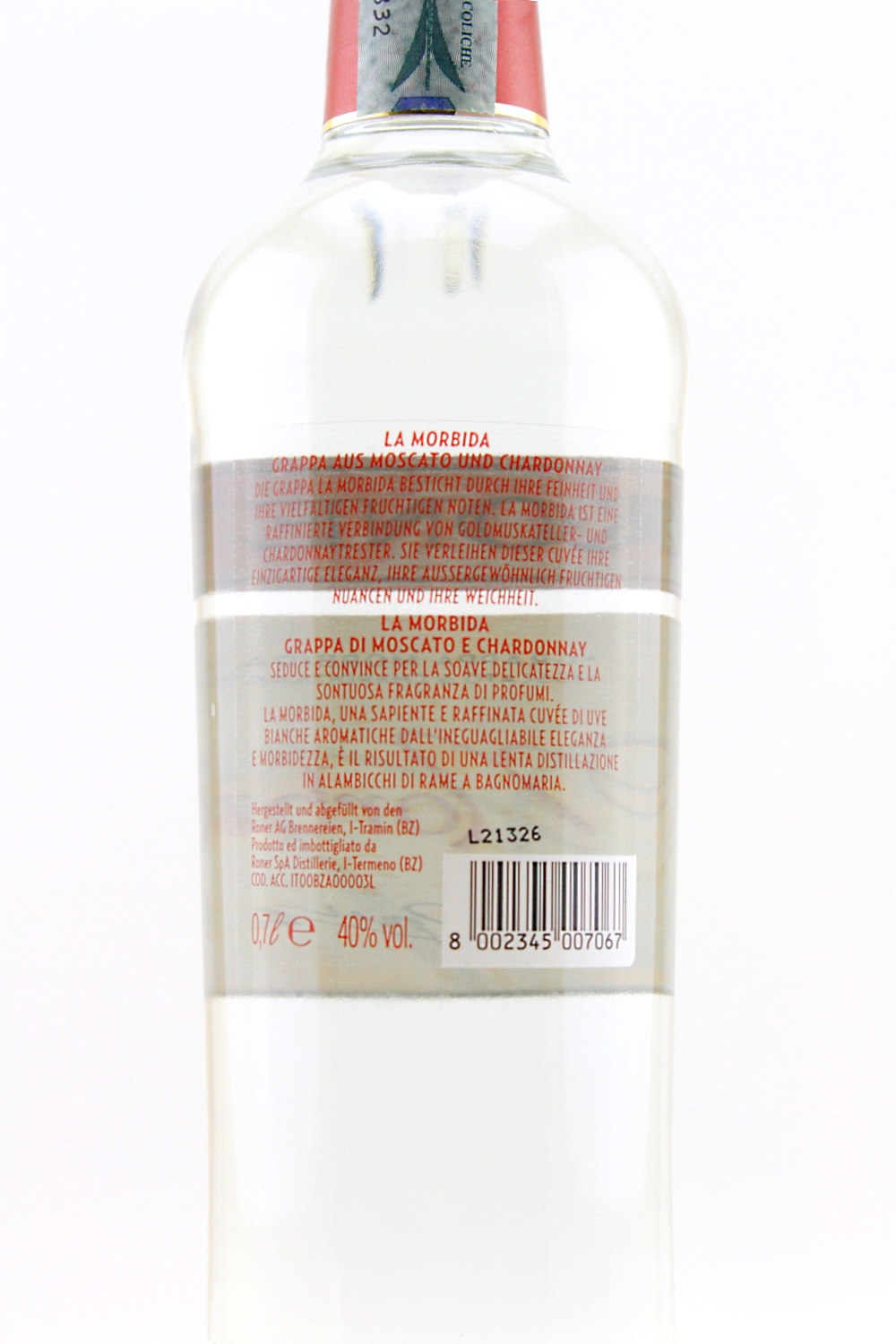 La Morbida 40% vol. Roner Distillery | Karadarshop.com