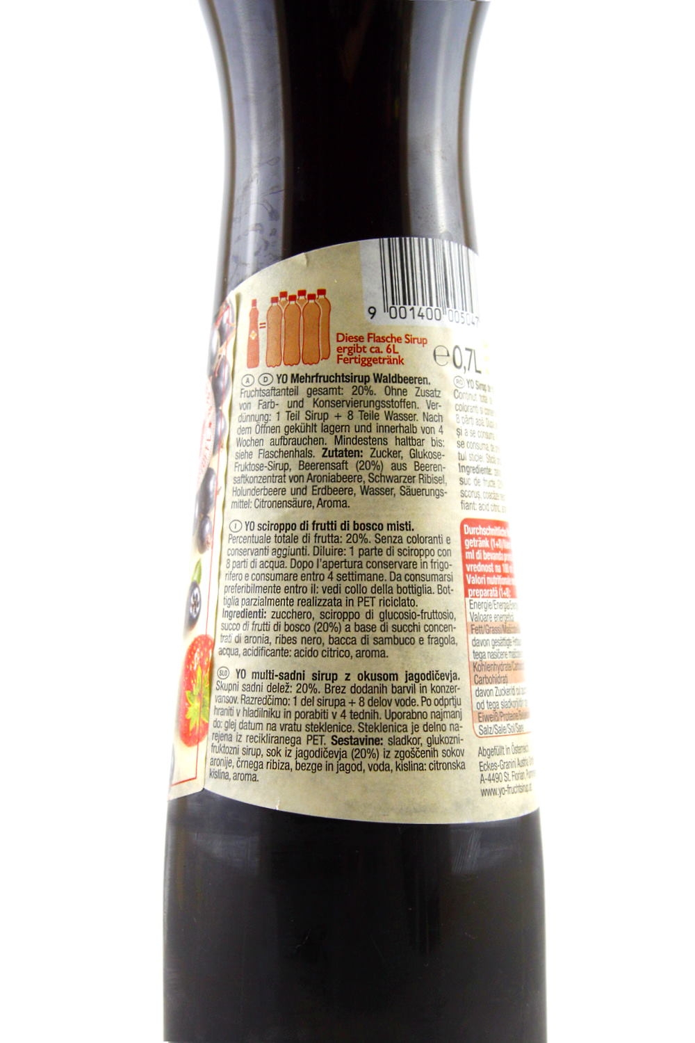 Sciroppo ai frutti di bosco 700 ml YO sciroppo alla frutta | Karada...