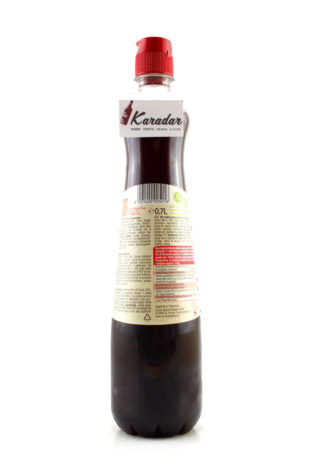 Raspberry syrup 700 ml YO fruit sirup | Karadarshop.com