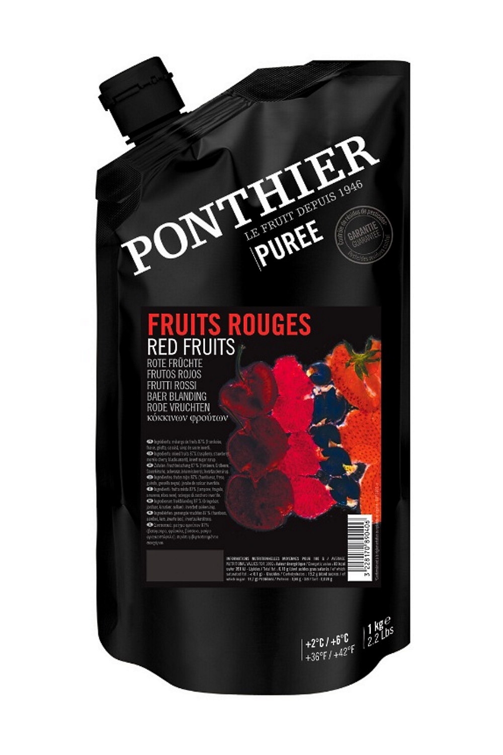 Fruit Puree red fruits 1 kg Ponthier | Karadarshop.com