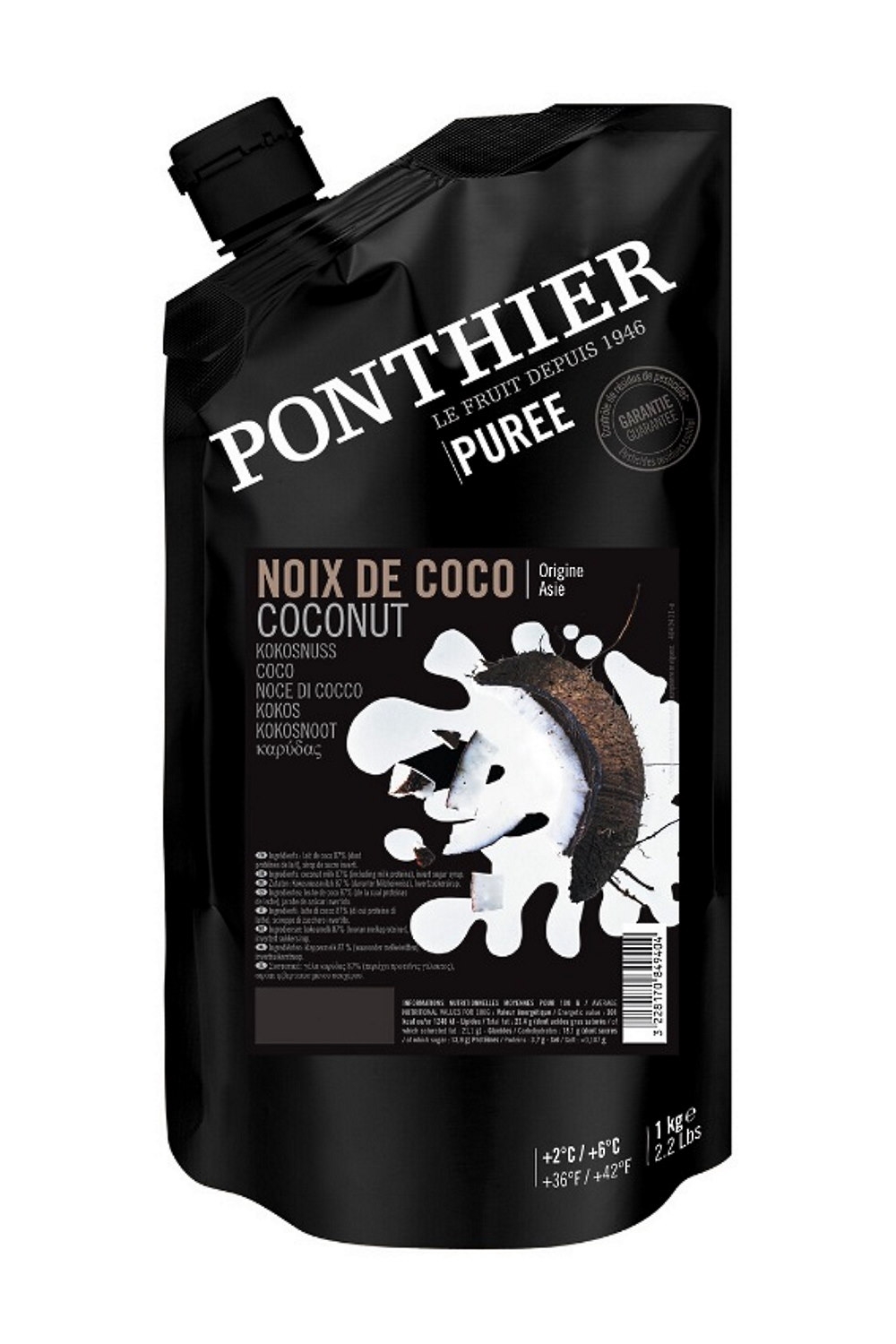 Purea di frutta cocco 1 kg Ponthier | Karadarshop.com