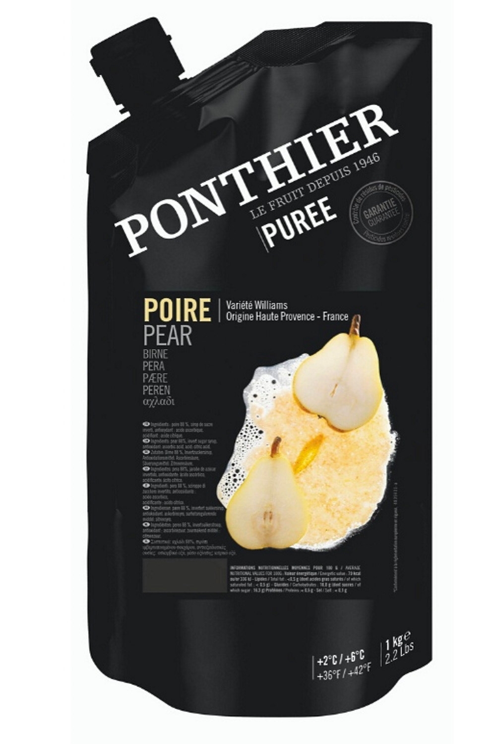 Fruit Puree pear 1 kg Ponthier | Karadarshop.com
