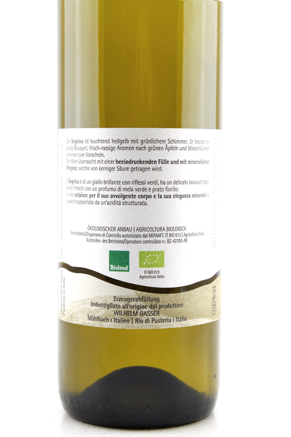 Sogrius - Santerhof - Wilhelm Gasser Organic Winery | Karadarshop.com