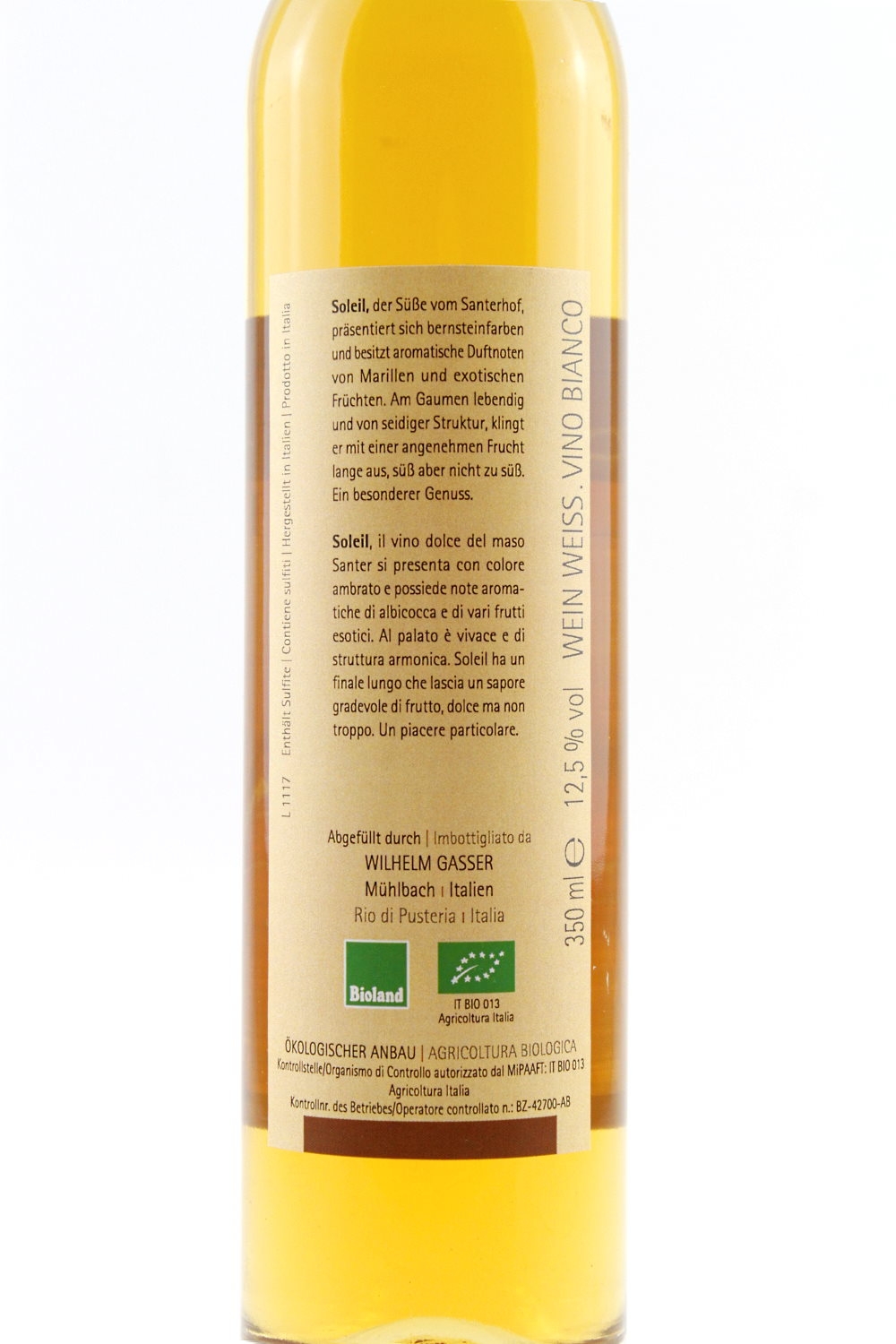 Soleil - Santerhof - Wilhelm Gasser Organic Winery | Karadarshop.com