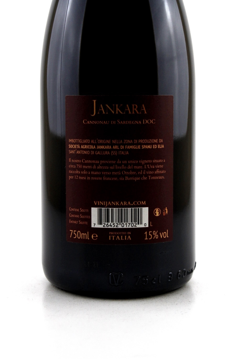 Cannonau di Sardegna 2019 - 15% vol. Jankara Winery | Karadarshop.com