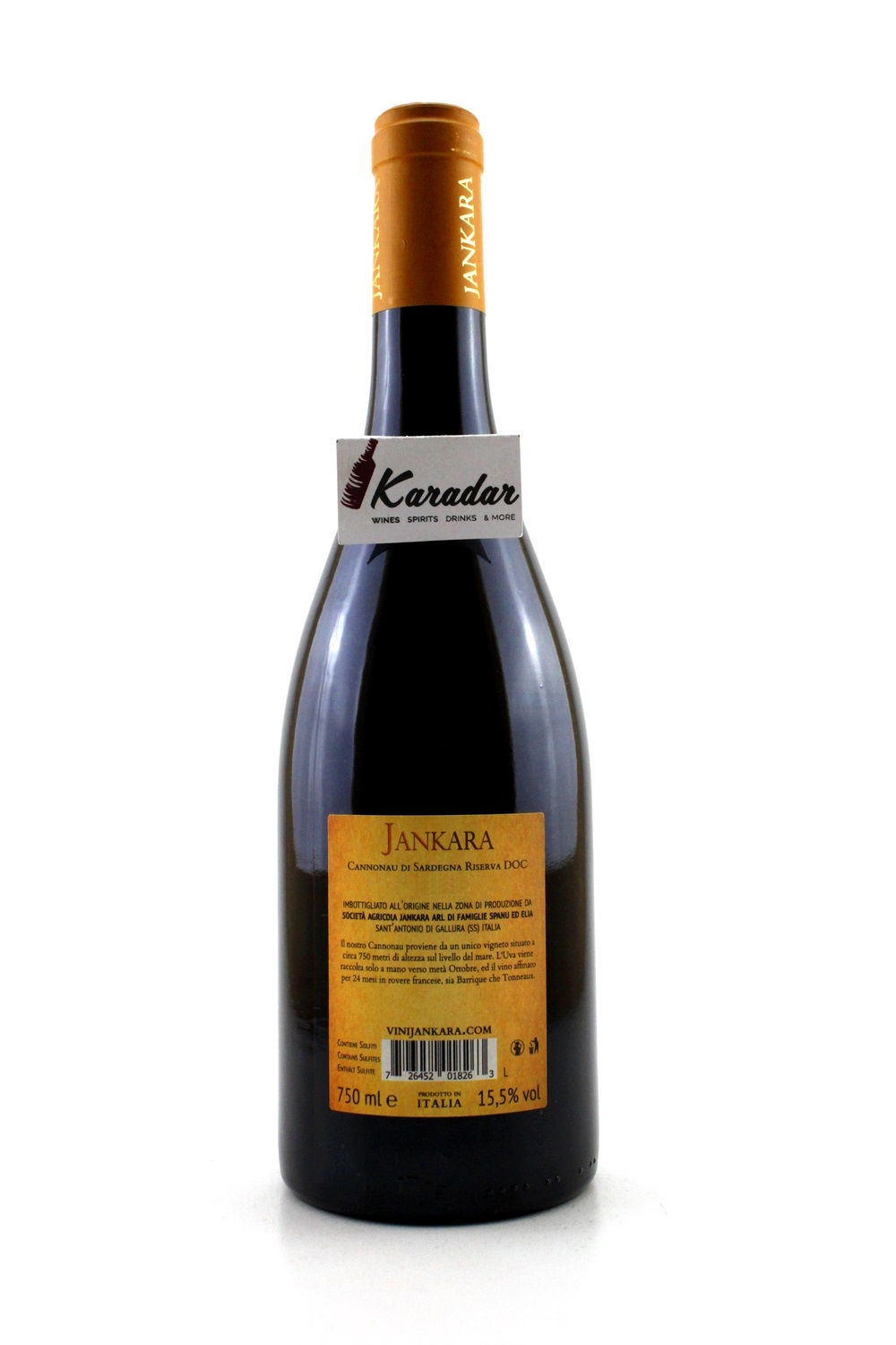 Cannonau di Sardegna Riserva 2019 - 15,5% vol. Jankara Winery | Kar...