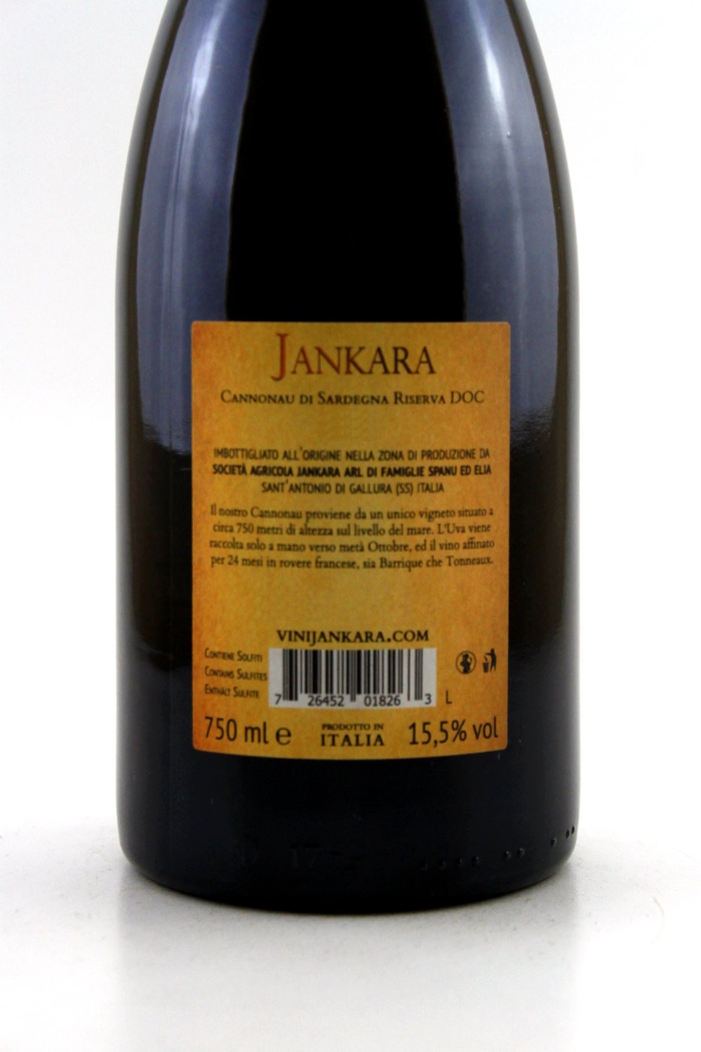 Cannonau di Sardegna Riserva 2019 - 15,5% vol. Jankara Winery | Kar...