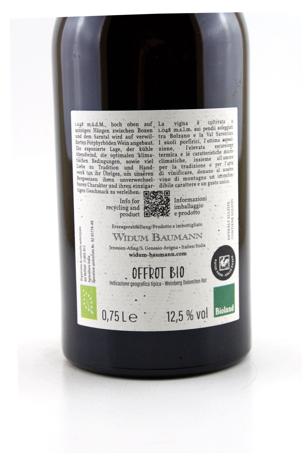 OffRot mixed grapes 2021 Widum Baumann Hof Bio | Karadarshop.com